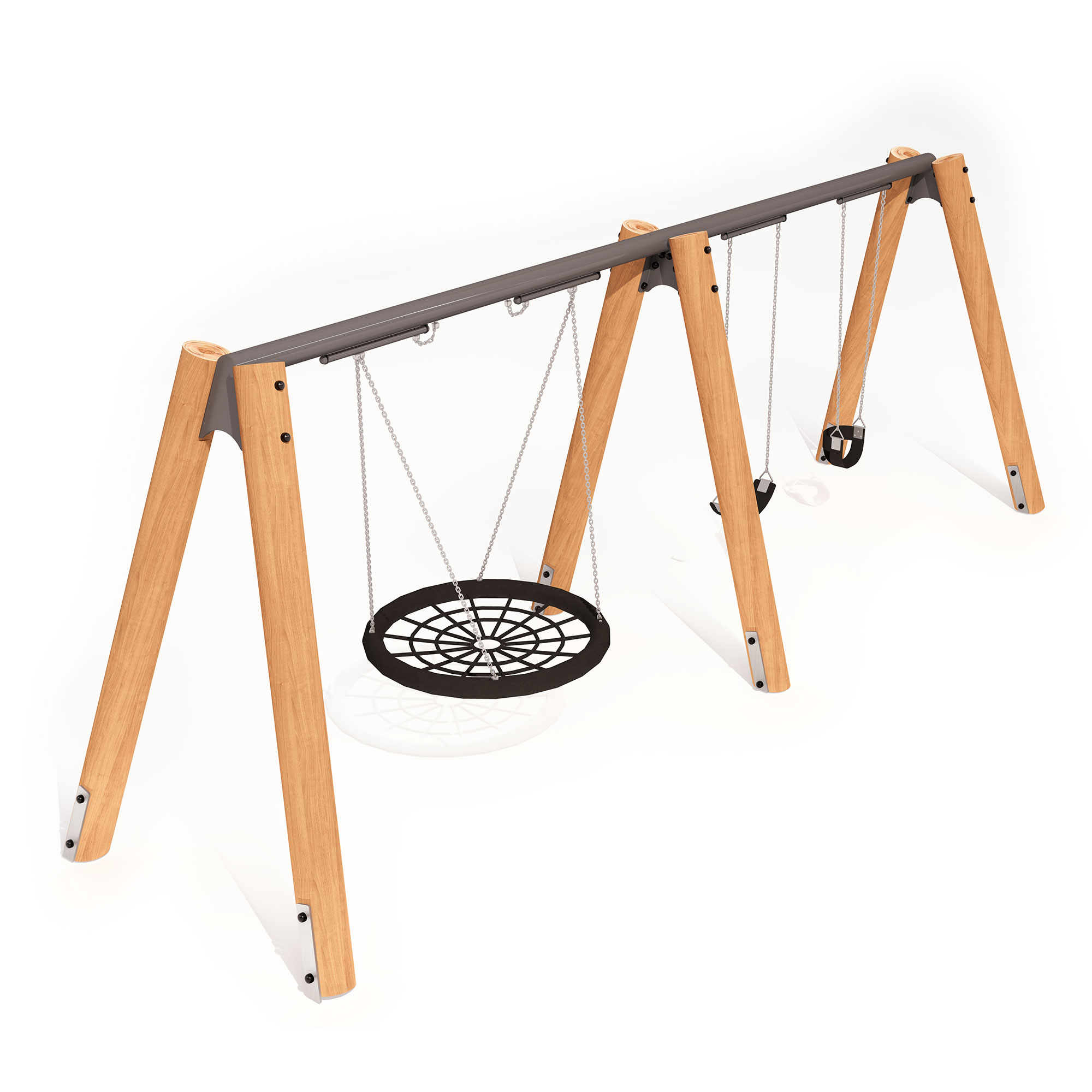 Log Multibay Swing - PlayCo
